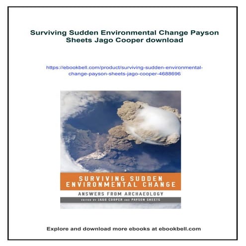 Surviving Sudden Environmental Change Payson Sheets Jago Cooper | PDF