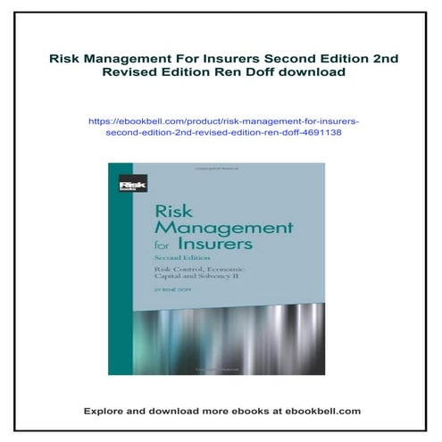 Risk Management For Insurers Second Edition 2nd Revised Edition Ren ...