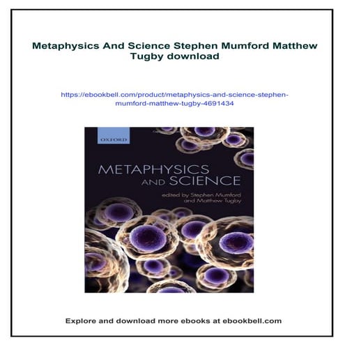 Metaphysics And Science Stephen Mumford Matthew Tugby | PDF