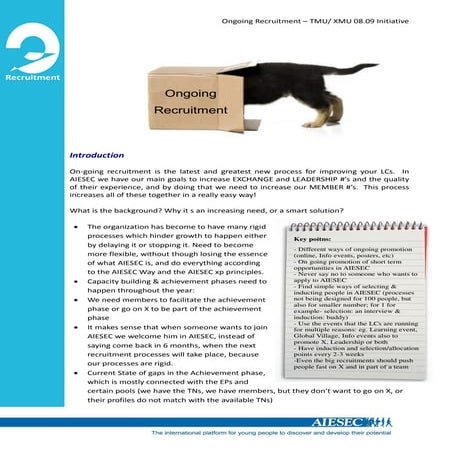 On going recruitment short version | PDF