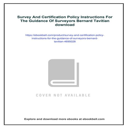 Survey And Certification Policy Instructions For The Guidance Of ...