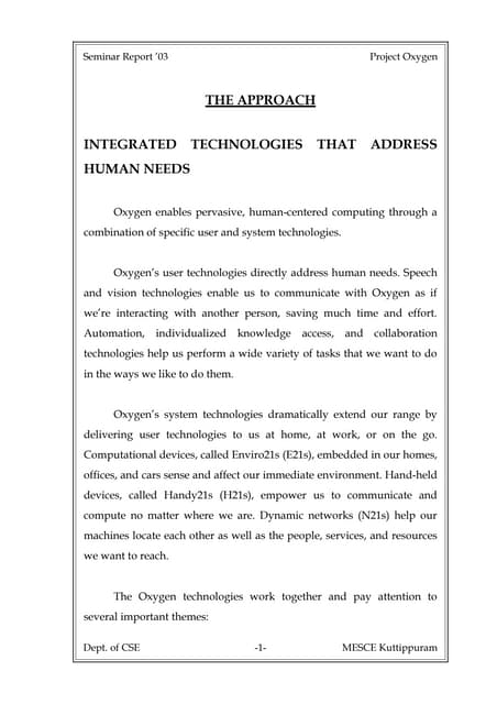 Project Oxygen | PPT | Internet of Things | Internet