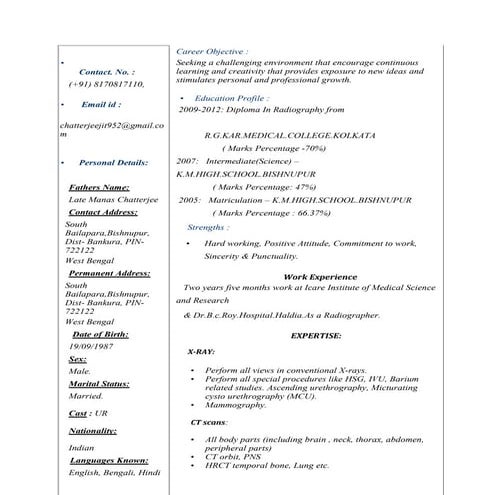 Jit chatterjee cv | PDF