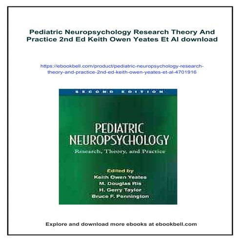 Pediatric Neuropsychology Research Theory And Practice 2nd Ed Keith ...