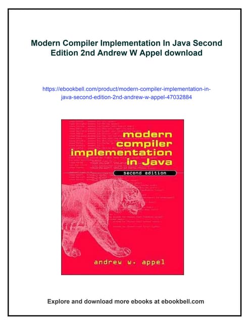 Modern Compiler Implementation In Java Second Edition 2nd Andrew W 0866