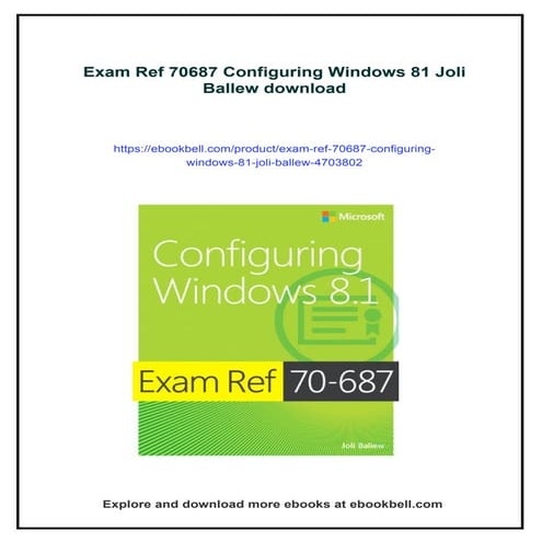 Exam Ref 70687 Configuring Windows 81 Joli Ballew | PDF
