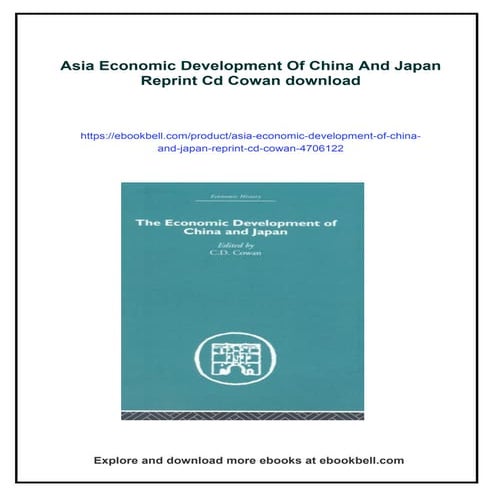 Asia Economic Development Of China And Japan Reprint Cd Cowan | PDF