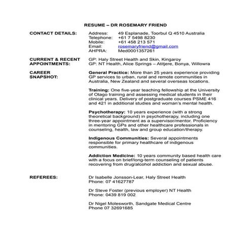 RESUME R Friend | PDF