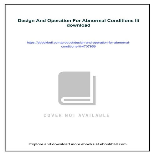 Design And Operation For Abnormal Conditions Iii | PDF