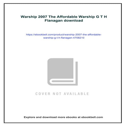 Warship 2007 The Affordable Warship G T H Flanagan | PDF