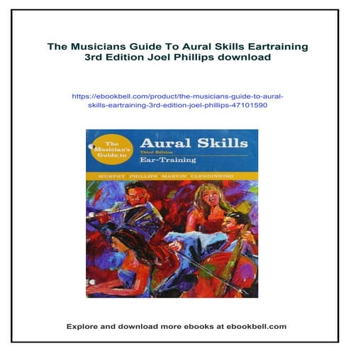 The Musicians Guide To Aural Skills Eartraining 3rd Edition Joel ...