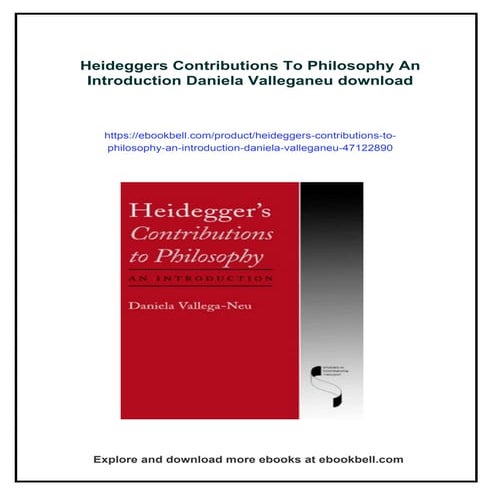 Heideggers Contributions To Philosophy An Introduction Daniela Valleganeu | PDF