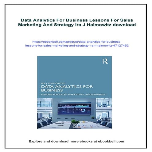 Data Analytics For Business Lessons For Sales Marketing And Strategy ...