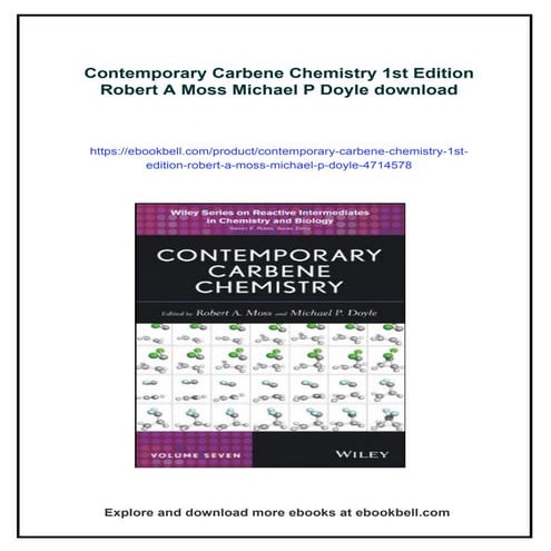 Contemporary Carbene Chemistry 1st Edition Robert A Moss Michael P ...