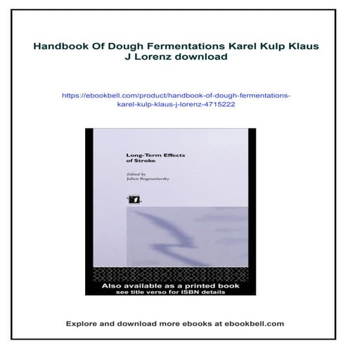 Handbook Of Dough Fermentations Karel Kulp Klaus J Lorenz | PDF