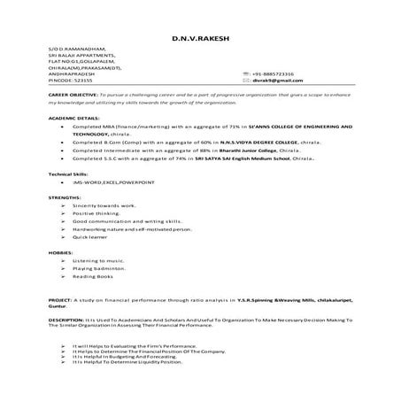 rakesh resume | DOCX