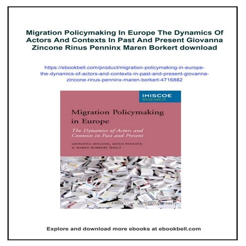 Migration Policymaking In Europe The Dynamics Of Actors And Contexts In ...