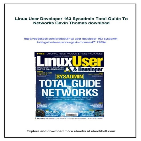 Linux User Developer 163 Sysadmin Total Guide To Networks Gavin Thomas | PDF