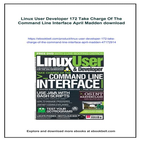Linux User Developer 172 Take Charge Of The Command Line Interface April Madden | PDF