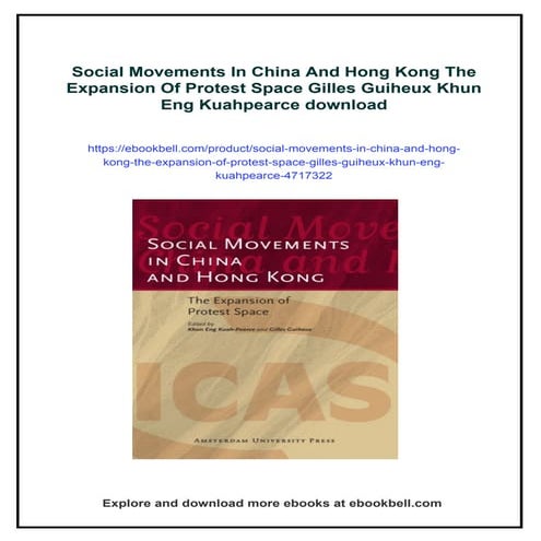 Social Movements In China And Hong Kong The Expansion Of Protest Space ...