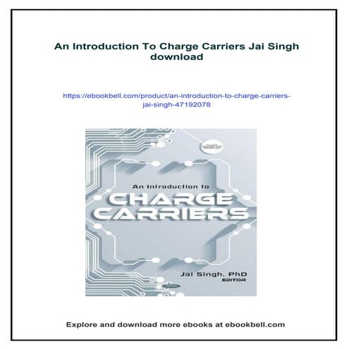 An Introduction To Charge Carriers Jai Singh | PDF