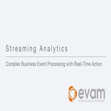EVAM_Streaming Analytics_v1.5 | PDF