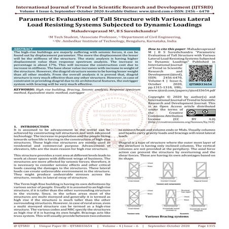 Parametric Evaluation Of Tall Structure With Various Lateral Load Resisting Systems Subjected To