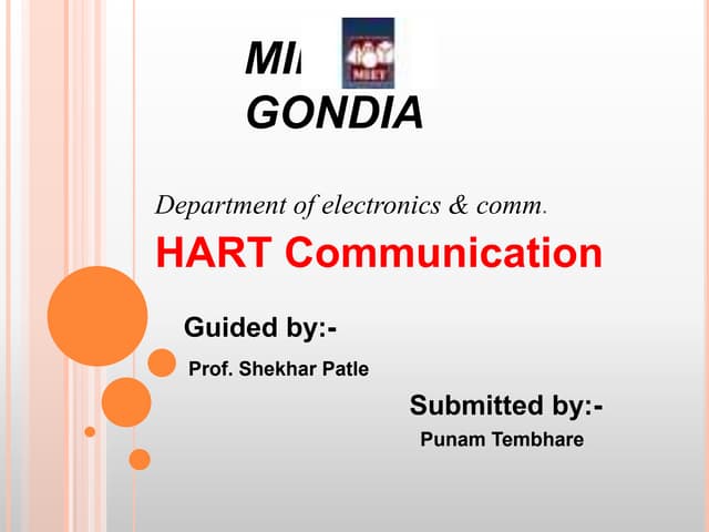 Hart communication protocol | PPTX | Computer Networking | Computing