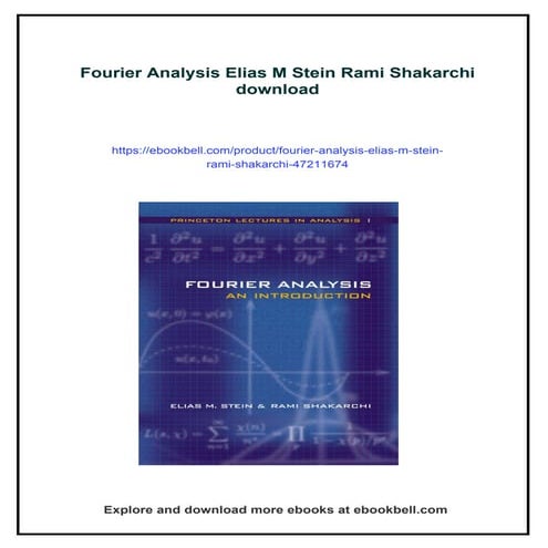 Fourier Analysis Elias M Stein Rami Shakarchi | PDF