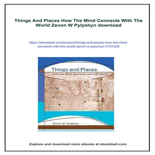Things And Places How The Mind Connects With The World Zenon W Pylyshyn ...