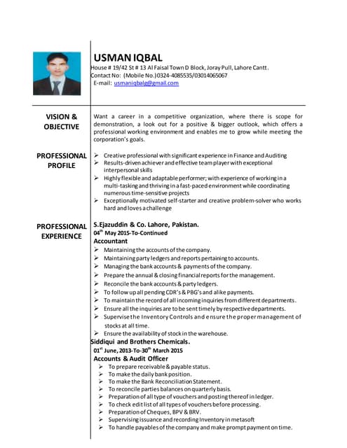CV Usman Iqbal | PDF CV Usman Iqbal | PDF