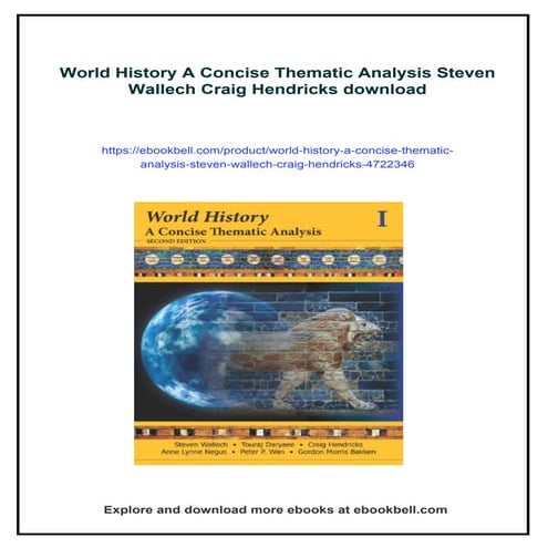 World History A Concise Thematic Analysis Steven Wallech Craig ...