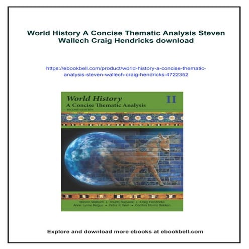 World History A Concise Thematic Analysis Steven Wallech Craig ...