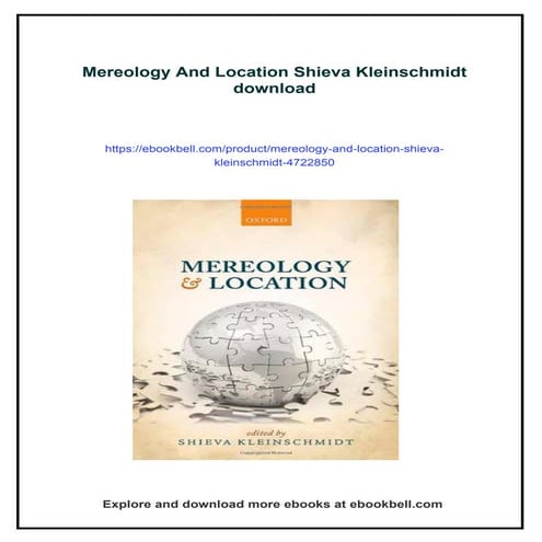 Mereology And Location Shieva Kleinschmidt | PDF