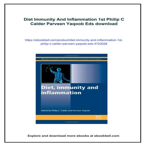Diet Immunity And Inflammation 1st Philip C Calder Parveen Yaqoob Eds | PDF