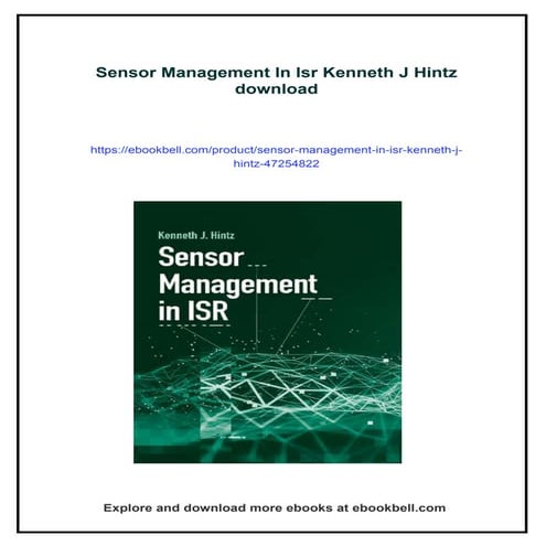 Download full ebook of Sensor Management In Isr Kenneth J Hintz instant download pdf | PDF