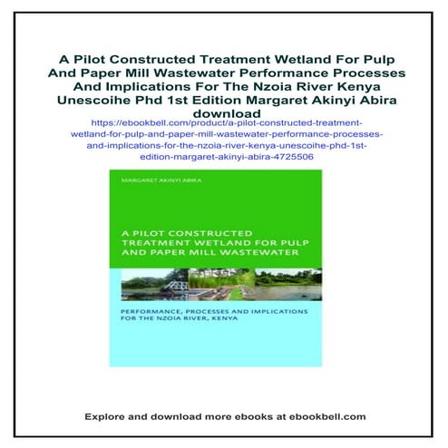 A Pilot Constructed Treatment Wetland For Pulp And Paper Mill ...