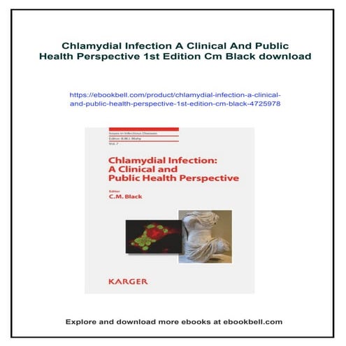 Chlamydial Infection A Clinical And Public Health Perspective 1st Edition Cm Black | PDF