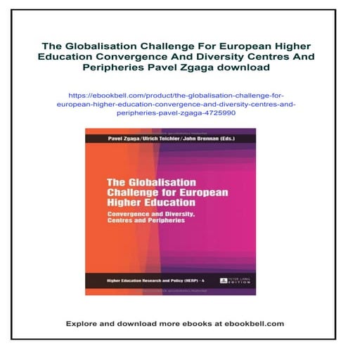 The Globalisation Challenge For European Higher Education Convergence And Diversity Centres And ...
