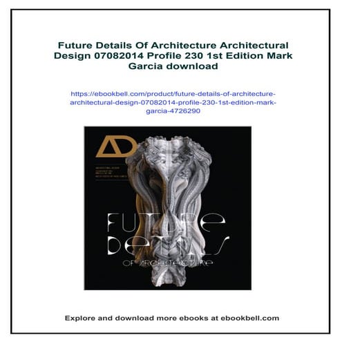 Future Details Of Architecture Architectural Design 07082014 Profile ...