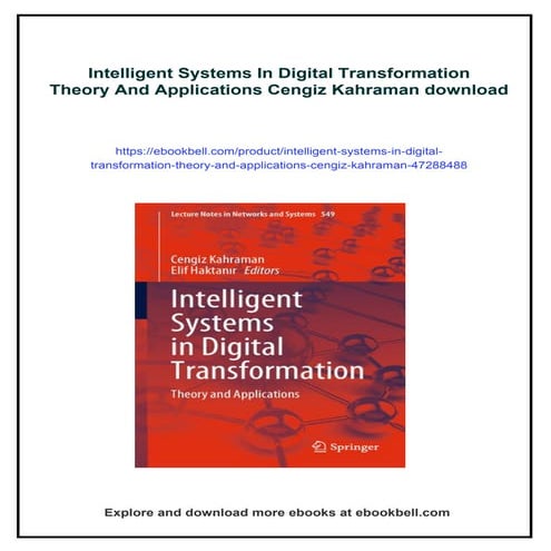 Intelligent Systems In Digital Transformation Theory And Applications Cengiz Kahraman | PDF
