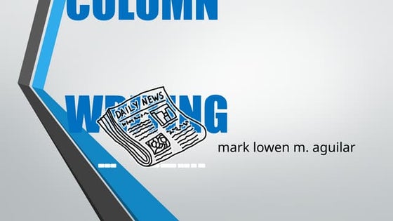 Column writing | PPT | Hobbies & Interests