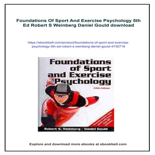 Foundations Of Sport And Exercise Psychology 5th Ed Robert S Weinberg ...