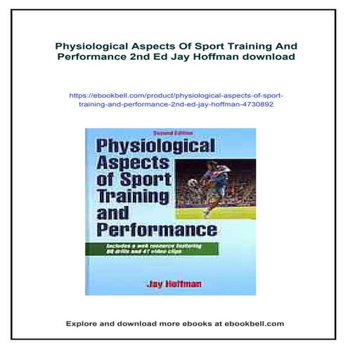 Physiological Aspects Of Sport Training And Performance 2nd Ed Jay ...
