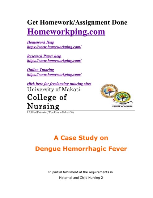 Case study- Dengue Fver | DOC