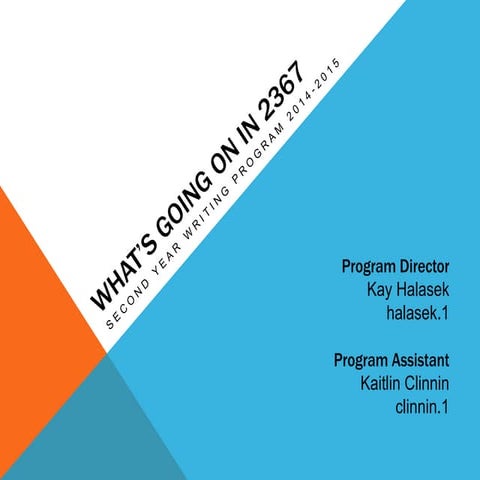 Welcome to 2367 at OSU! | PPTX | Educational Assessment | Education