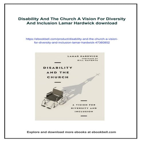 Disability And The Church A Vision For Diversity And Inclusion Lamar ...