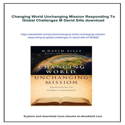 Changing World Unchanging Mission Responding To Global Challenges M ...