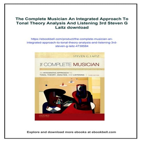 The Complete Musician An Integrated Approach To Tonal Theory Analysis ...