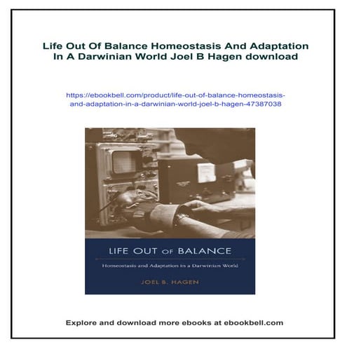 Life Out Of Balance Homeostasis And Adaptation In A Darwinian World ...